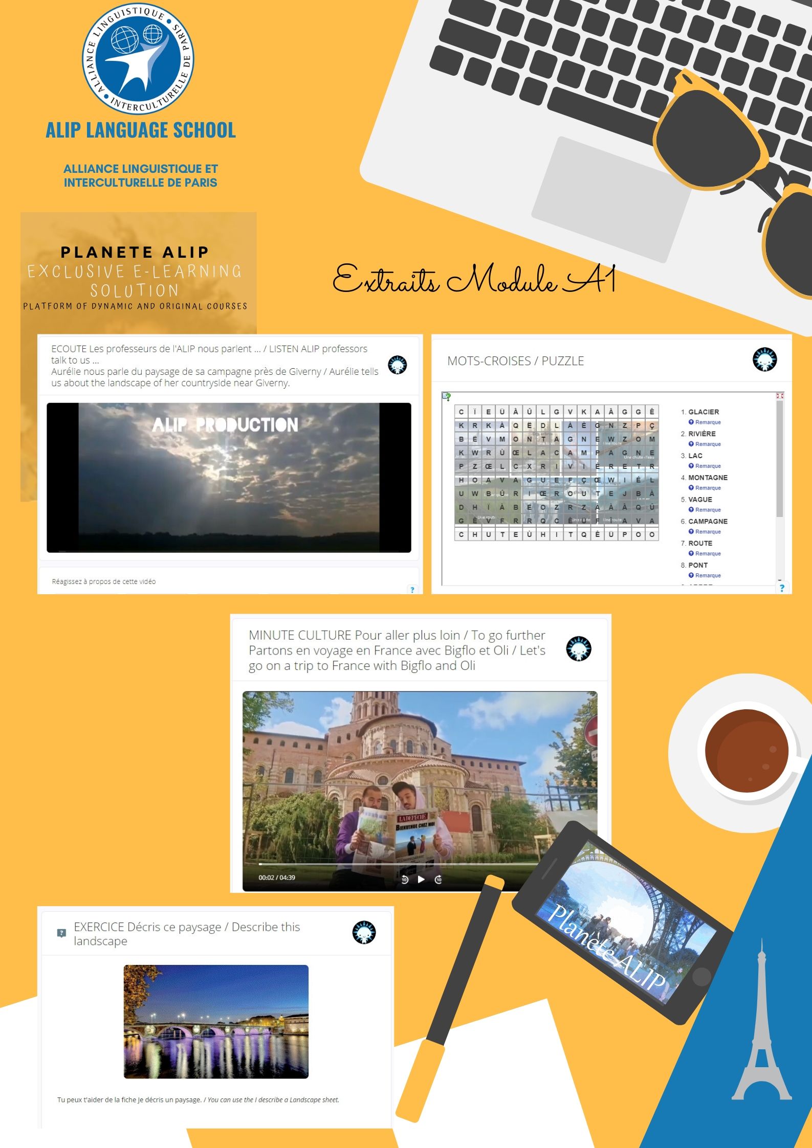 French Online Planète ALIP 2020 - CLIP 2 - ALIP - Language school - Paris