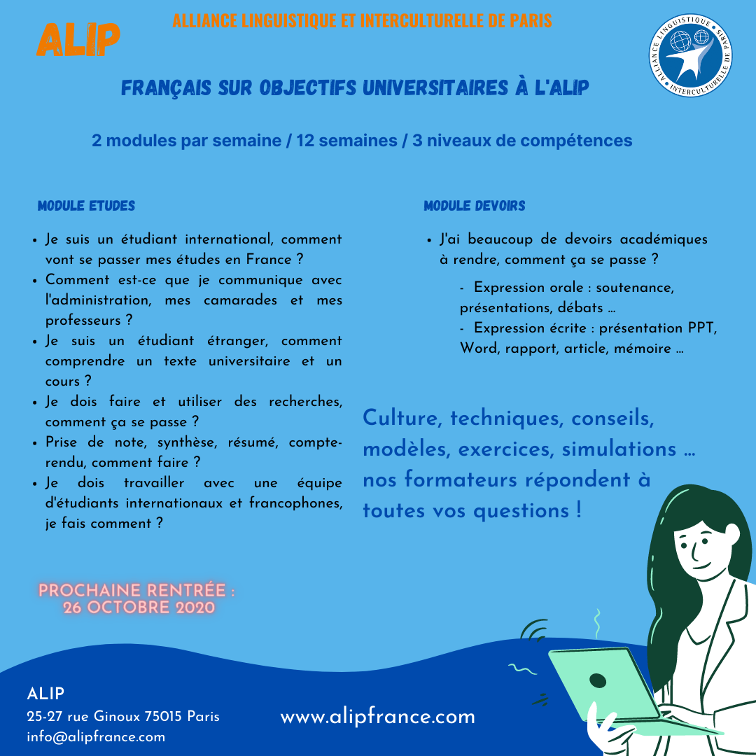 Préparez votre rentrée à l’université en 2021 ! - ALIP - école de ...