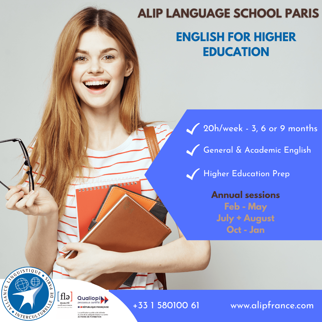 English courses for High Education - ALIP - Language school - Paris